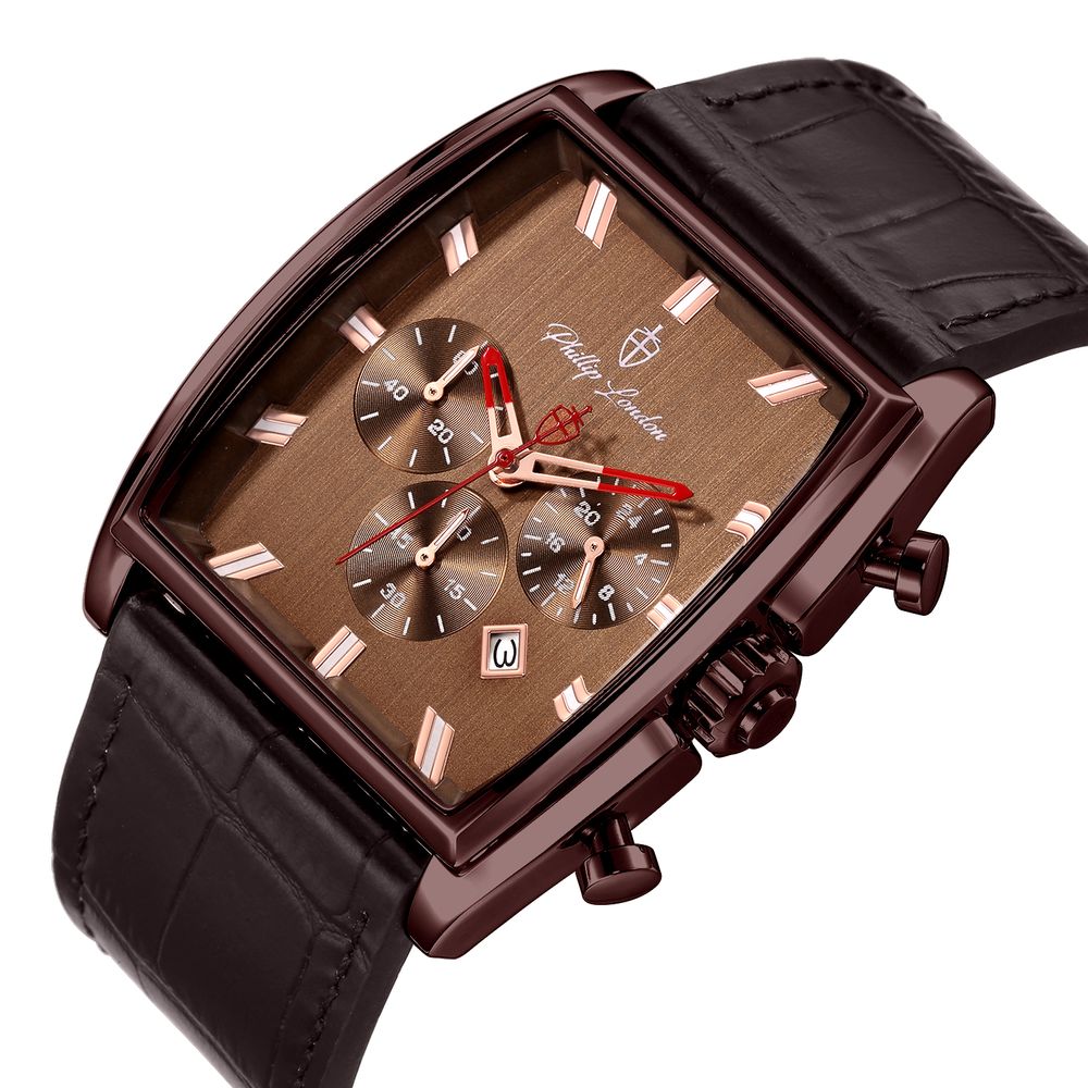 RELÓGIO PHILLIP LONDON NEW MAD GEARS BROWN - philiphlondon